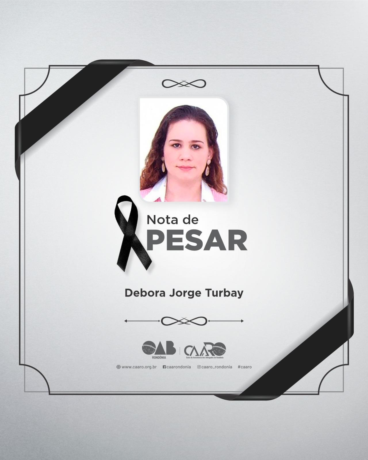 Nota de pesar: Debora Jorge Turbay - CAARO